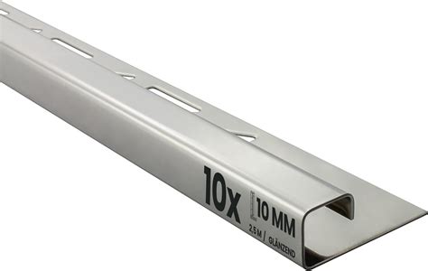 10x Quadrat Profil Edelstahlschiene Fliesenprofil Fliesenschiene