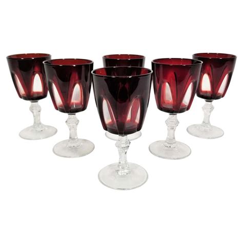 32 French Luminarc Ruby Red Glasses Stemware Service For 8 Made In