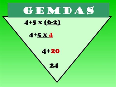 Order Of Operations Gemdas Grade 6 Ppt