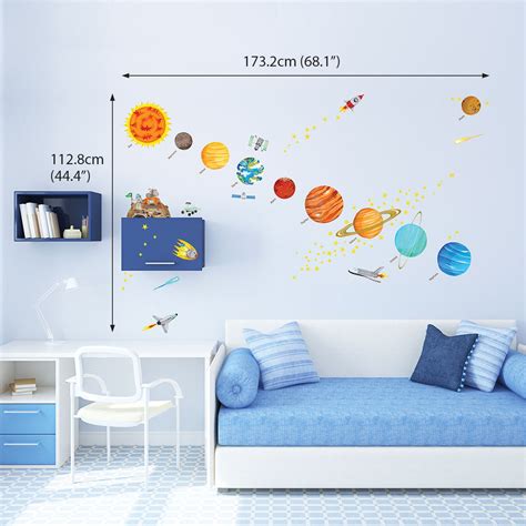 Decowall Dw 1501s The Solar System Wall Stickers Medium Decowall