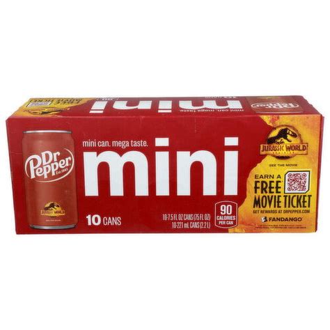 Dr Pepper Mini 7 5 Fluid Ounce 10 Count Brookshires