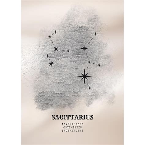 Sagittarius Constellation Poster Sagittarius Constellation Wall Art Astrology Print