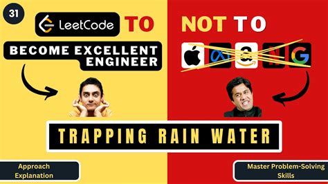 Trapping Rain Water Approach Explanation Leetcode 42