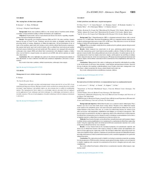 Pdf Reconstruction Of Orbital Wall Defects Recommendations Based On