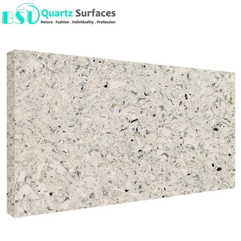 2cm Quartz Slab With Green And Multi Colored Veins For Countertop