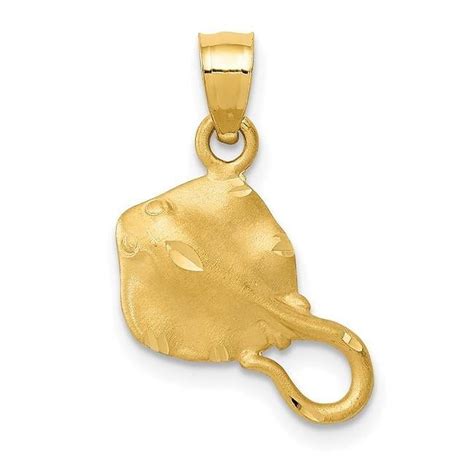 14k Yellow Gold Solid Casted Open Back Diamond Cut Polished Finish Men