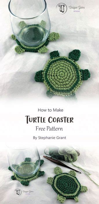 Easy Turtle Coaster Free Crochet Pattern Ideas
