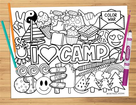 Summer Camp Coloring Pages Free Printable Back To School Coloring