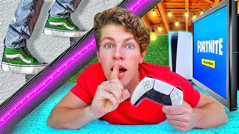 I Built An Epic Hidden Gaming Room In My New House Realtime Youtube