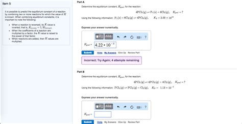 Solved It Is Possible To Predict The Equilibrium Constant Of