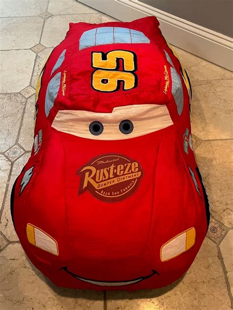 Cars Movie Lightning Mcqueen Plush Extra Large Pillow Disney Store Rare