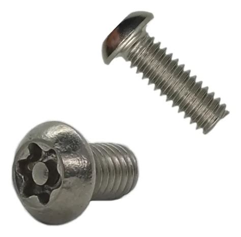 Gls 25 Pzs Tornillo Boton Torx Seguridad Inoxidable 316 X Meses Sin