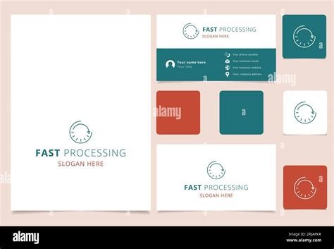 Fast Processing Logo Design With Editable Slogan Branding Book And
