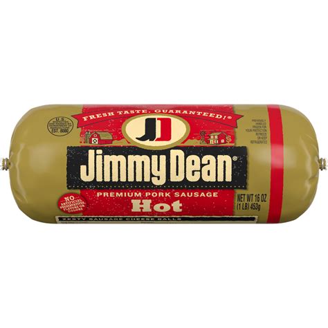 Jimmy Dean Premium Pork Hot Breakfast Sausage Roll 16 Ounce Hero