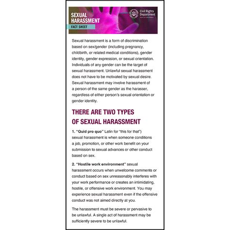 California Sexual Harassment Pamphlet Compliance Poster Company