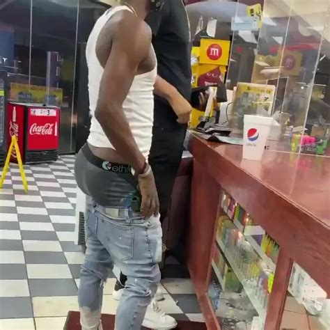 Pants Hang Low Ngga Sagging With His Gun