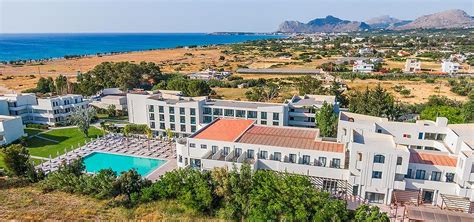 Blue Sea Holiday Village Stilrent Familjehotell Nära Rhodos Längsta Strand Nazar