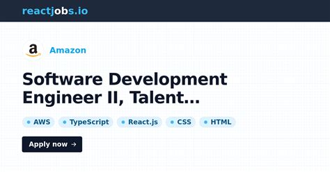 Software Development Engineer Ii Talent Development Tech Tdt At Amazon
