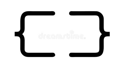 Square Brackets Text Outline Vector Icon Vector Design Generative Ai