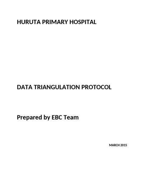 Hospital Data Triangulation Guide Pdf Hypothesis Global