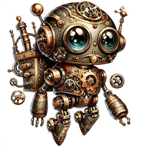 Steampunk Robot Gear Art Vintage Mech Retro Automaton Clockwork