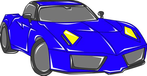 Voiture De Course Bleue Clipart 1 705 Voiture De Sport High Res Vector