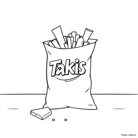 Saco De Takis Para Colorir