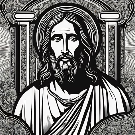 Jesus Christ In Black And White Vi Drawing By Munir Alawi Fine Art