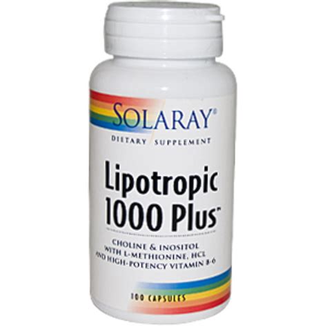 Solaray Lipotropic 1000 Plus 100 Capsules Iherb