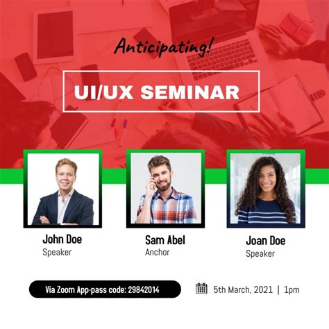 Ui Ux Event Seminar Flyer Template Postermywall