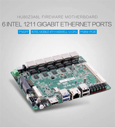 Intel I1211 Lan Port 6 Gigabit Ethernet Port Firewall Mini Itx Motherboard For Router Buy