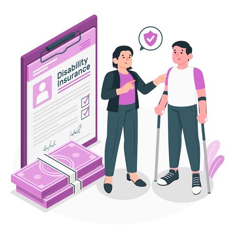 Free Vector Disability Insurance Concept Illustration