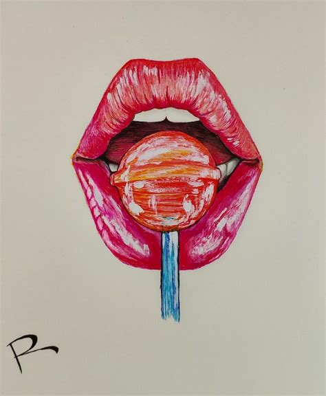 Lips Draw Akrilik Resimler Instagram Resimler