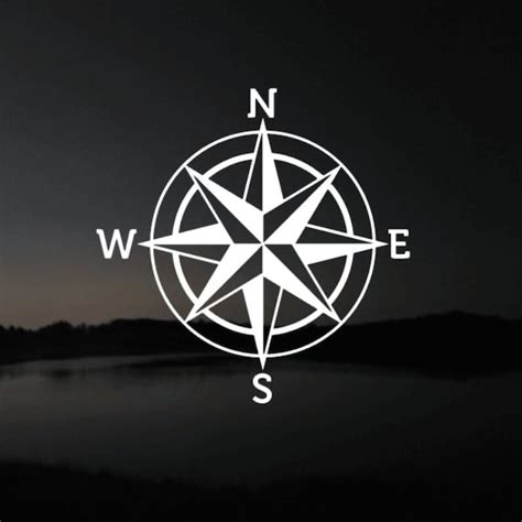 Compass Decal Etsy