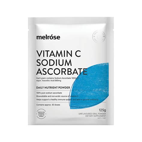 Melrose Vitamin C Sodium Ascorbate 125g About Me Organics
