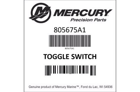 Mercury Toggle Switch Quicksilver 87 805675a1 Other Parts Mercury Toggle Switch Quicksilver 87 805675a1 Other Parts