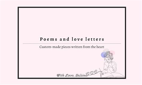 Write A Sweet And Romantic Love Letter Or Poem By Sabinespoems Fiverr