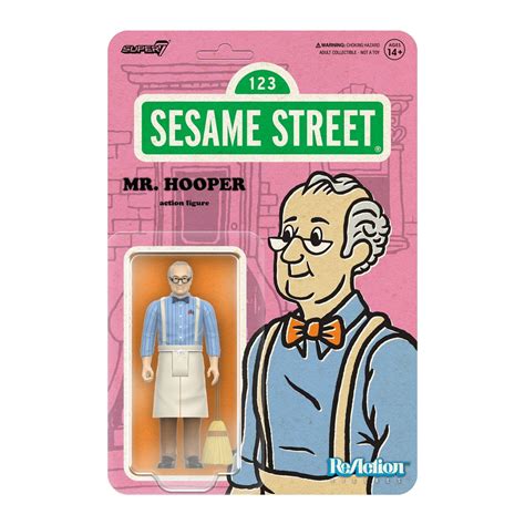 Sesame Street Mr Hooper 3 34 Inch Reaction Figure