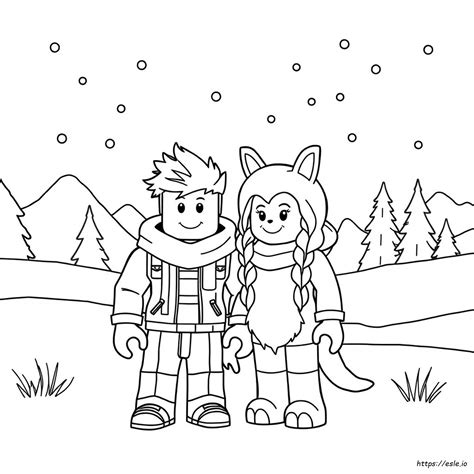 Tyler And Snowi Coloring Pages Roblox