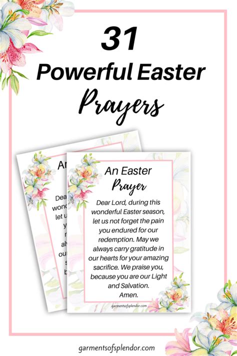 31 Days Of Inspiring Easter Prayers With Free Printables