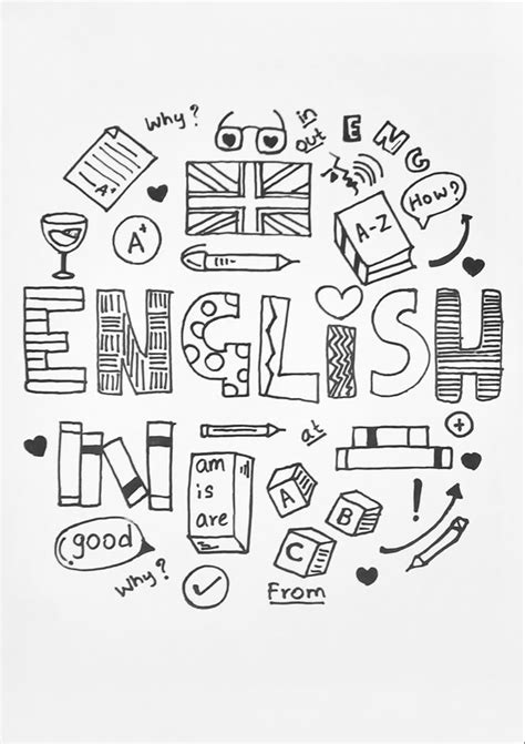 English Doodles My English Notebook Cover English Designs English
