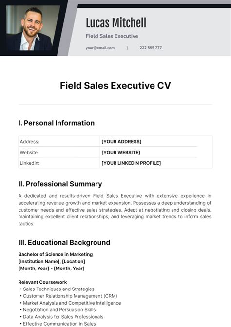 Free Executive CV Templates To Edit Online And Download