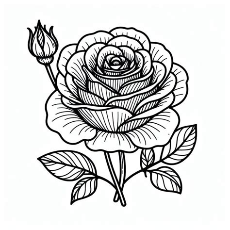 27 Rose Tegninger Farvelægning Printbar Gratis Pdf