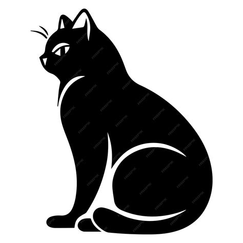 Premium Vector Black Cat Logo Design