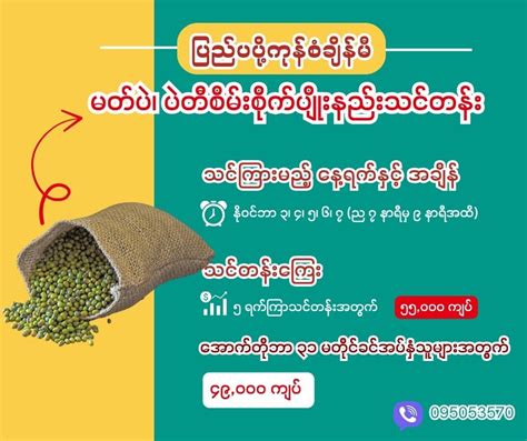 အစိမ်းရောင်လမ်း ပြည်ပပို့ကုန် စံချိန်မီ ပဲတီစိမ်း၊ မတ်ပဲ စိုက်ပျိုးနည