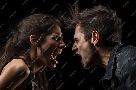 Premium Photo Angry Couple Arguing Intensely