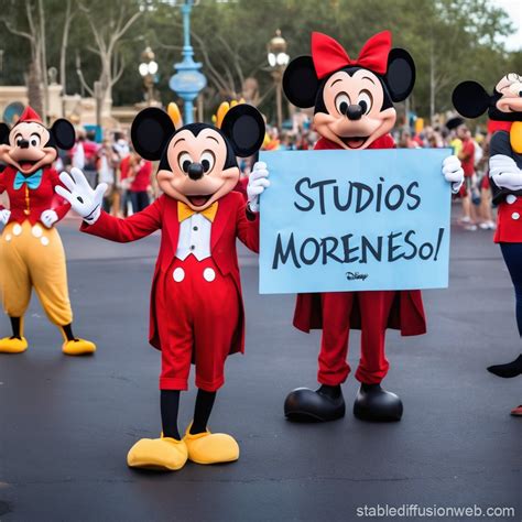 Manifestation Devant Les Studios Disney Au Etats Unis Prompts Stable