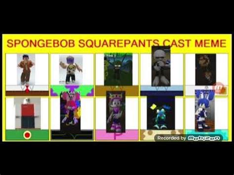 My Spongebob Squarepants Cast Meme Youtube
