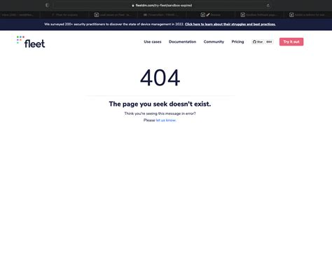 Expired Sandbox Instance Not Redirecting To Correct Page · Issue 7098 · Fleetdmfleet · Github