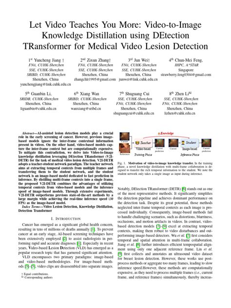 240814051v1let Video Teaches You More Video To Image Knowledge Distillation Using Detection